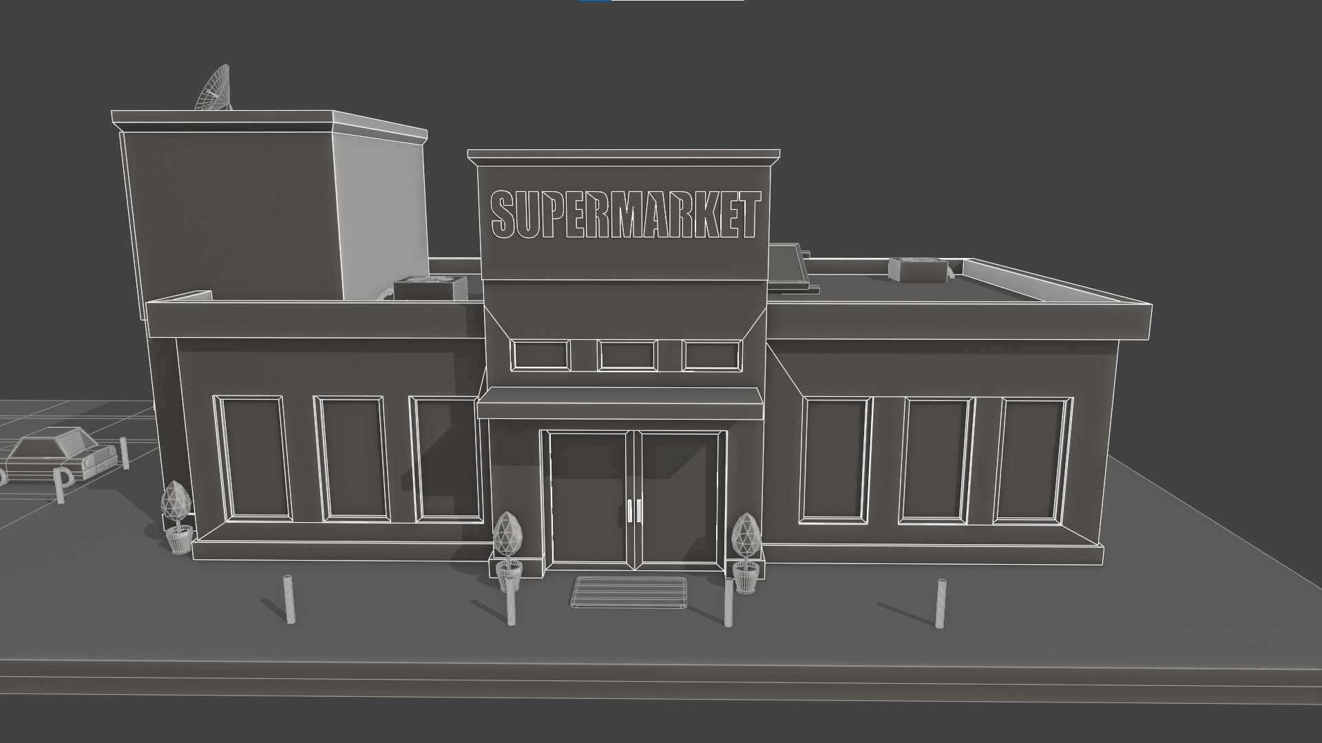 Low Poly Super Market 3D Model - TurboSquid 2312312