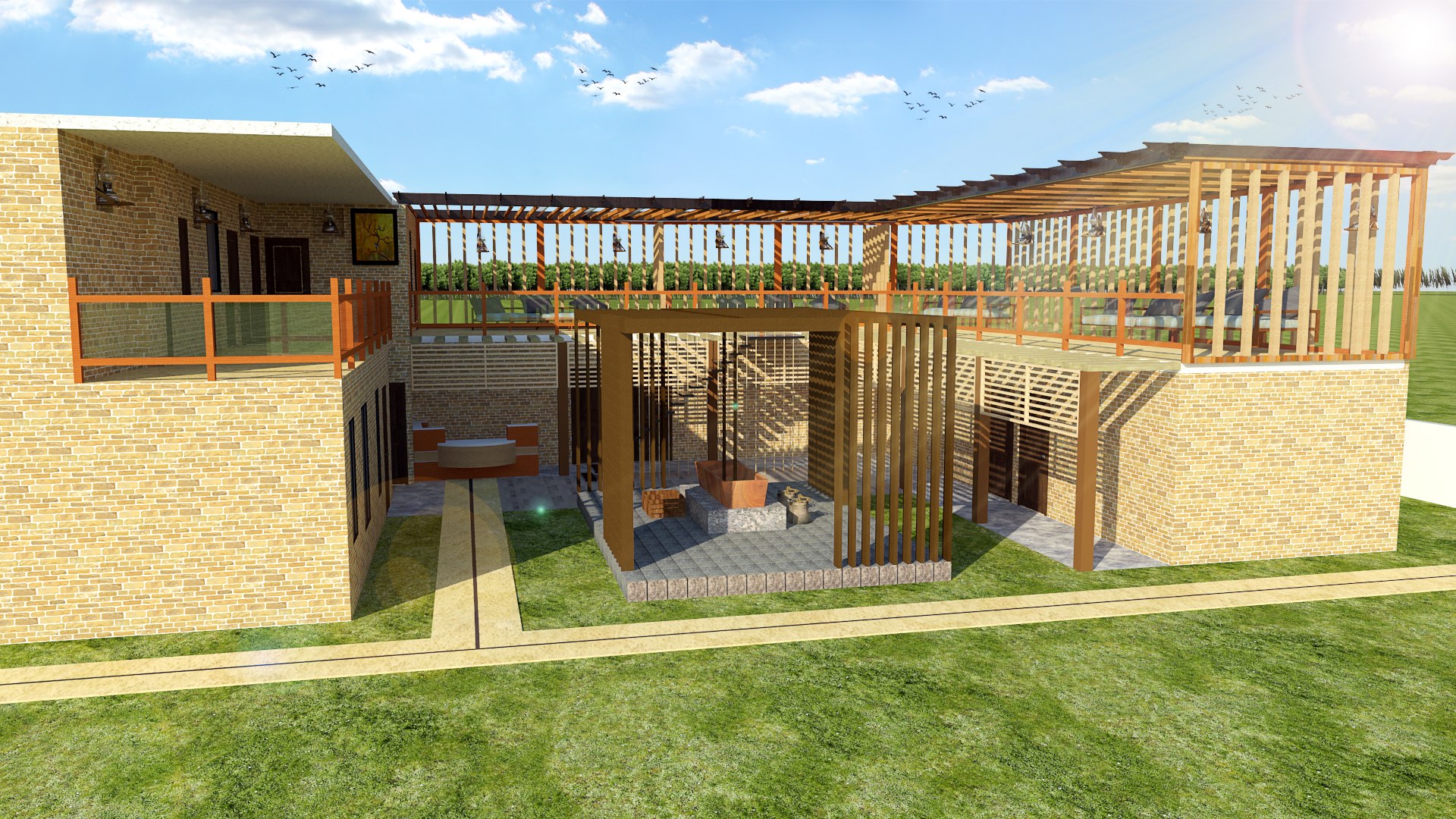 3D Village House Design Model - TurboSquid 1408103