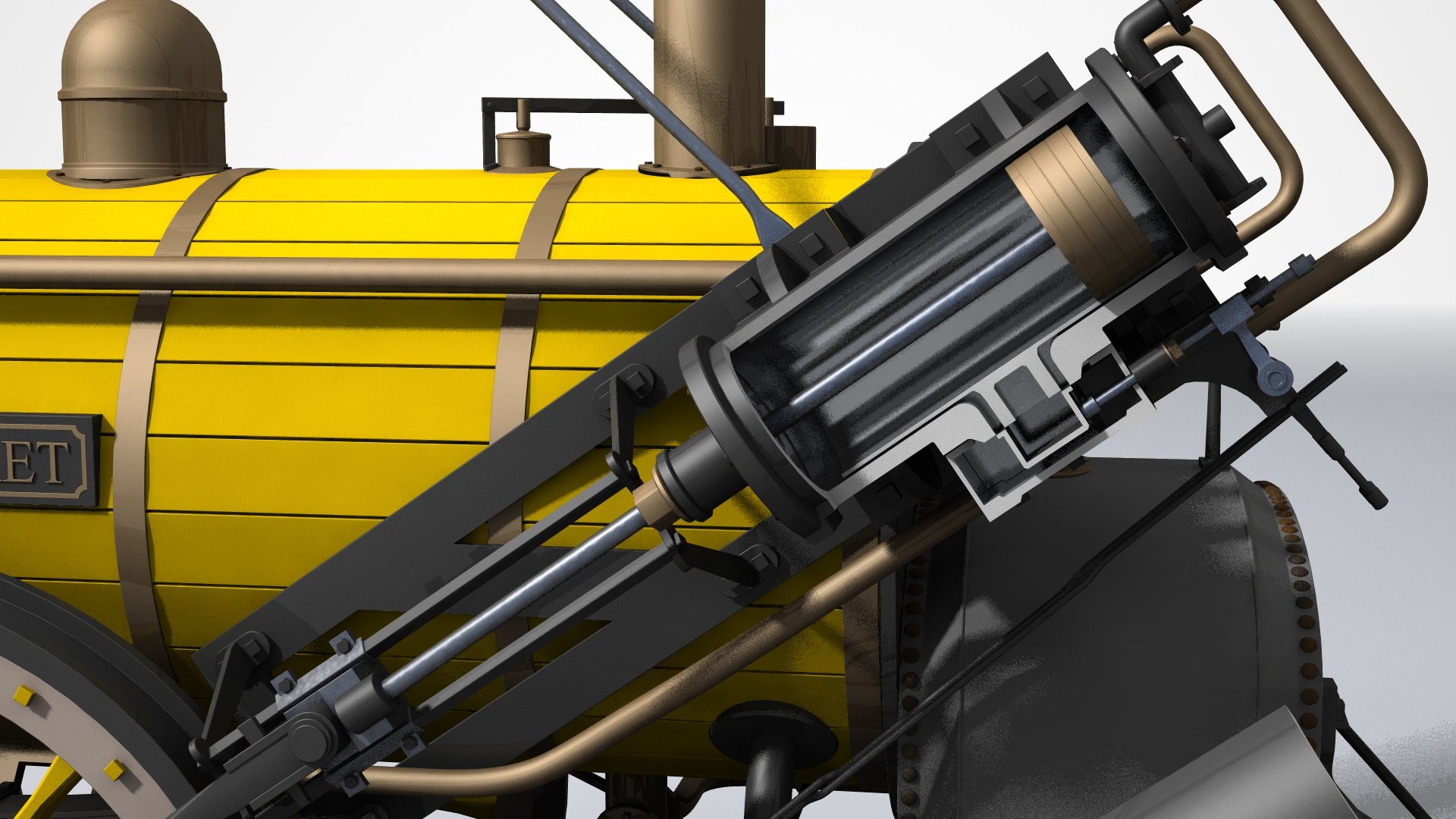 3D Model Stevenson Rocket Locomotive - TurboSquid 1860386