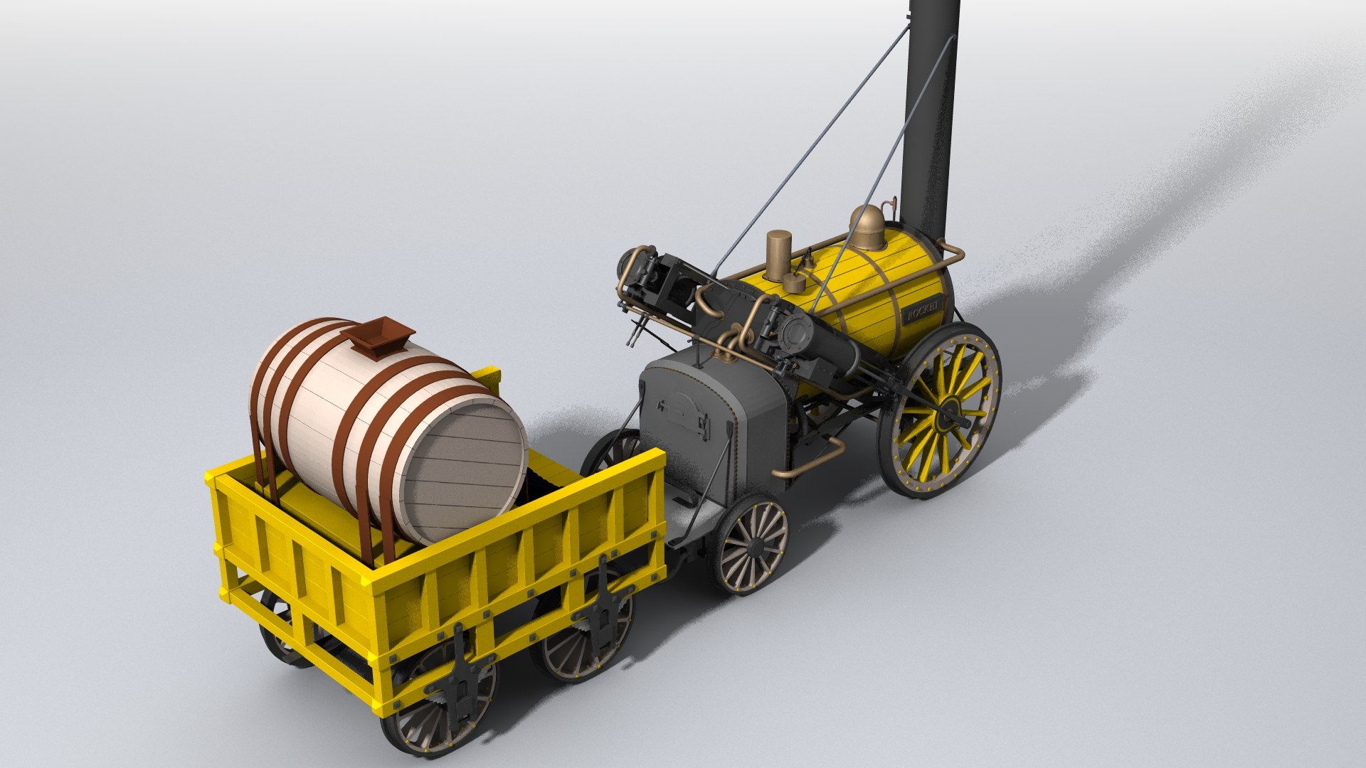 3D Model Stevenson Rocket Locomotive - TurboSquid 1860386