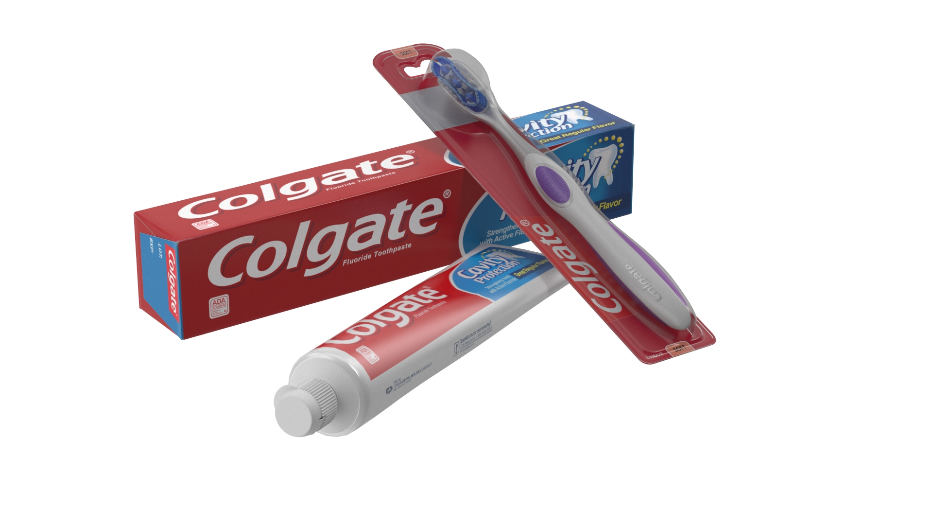 Colgate Toothcare Set 3D Model - TurboSquid 2343141