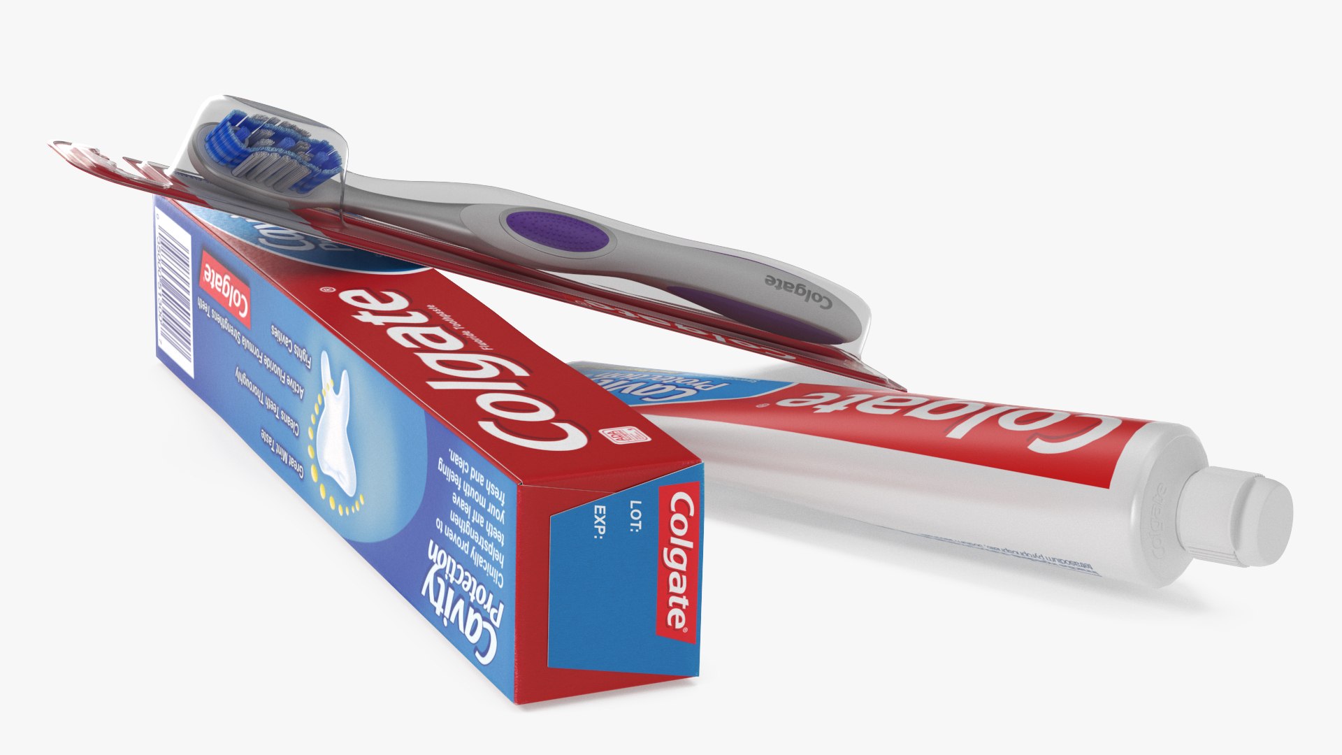 Colgate Toothcare Set 3D Model - TurboSquid 2343141