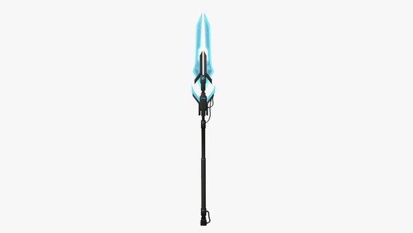 SciFi War Spear A01 Black Blue - Sci Fi Weapon Design 3D model ...