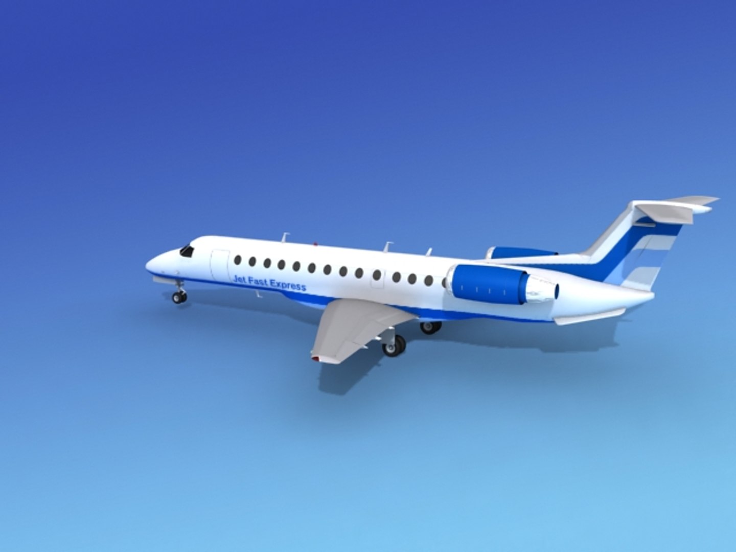 3d Model Embraer Erj Jets