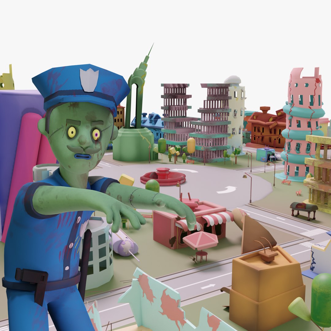 3D Zombie Apocalypse Full Pack - TurboSquid 2003900