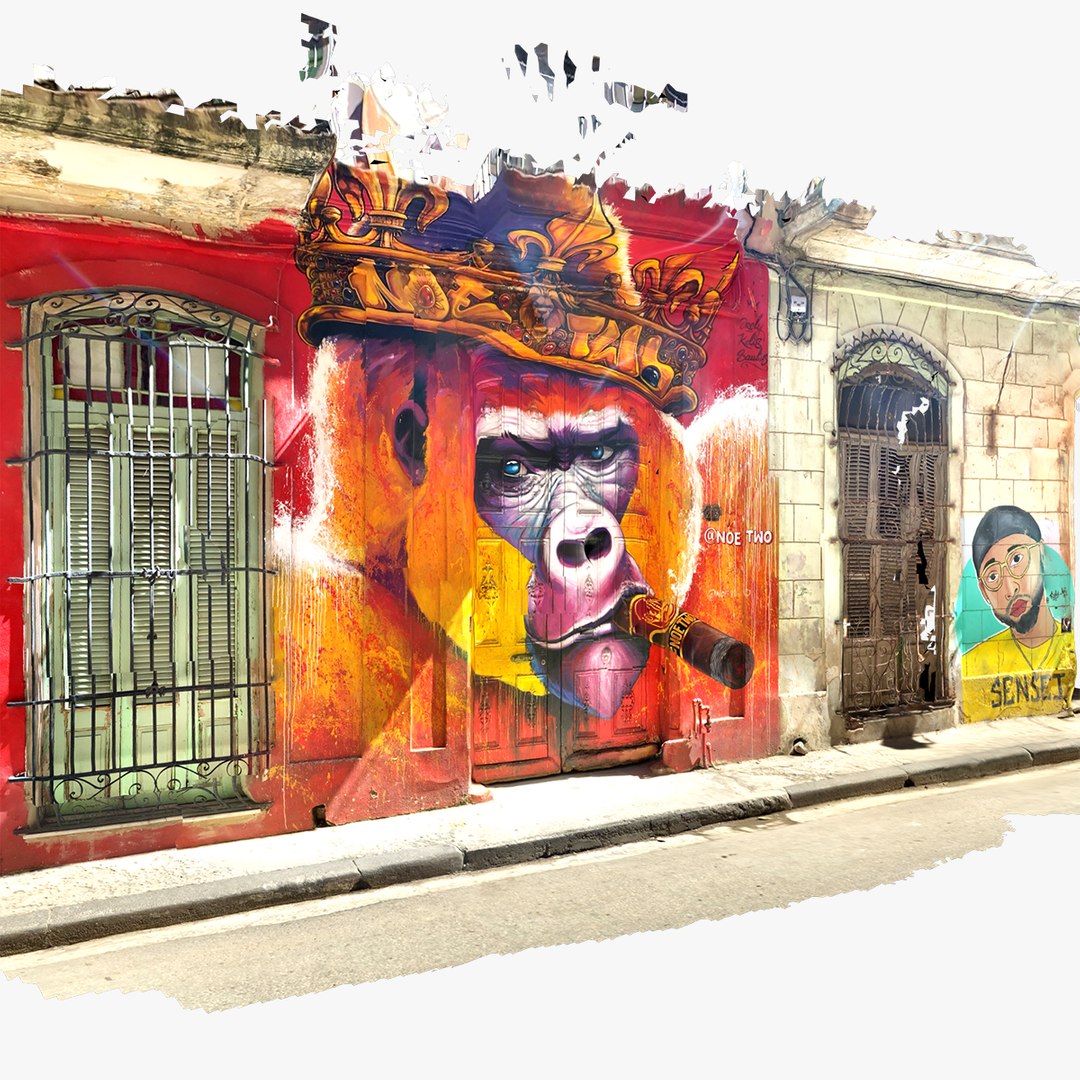 3D Graffitti Facade - TurboSquid 1968403