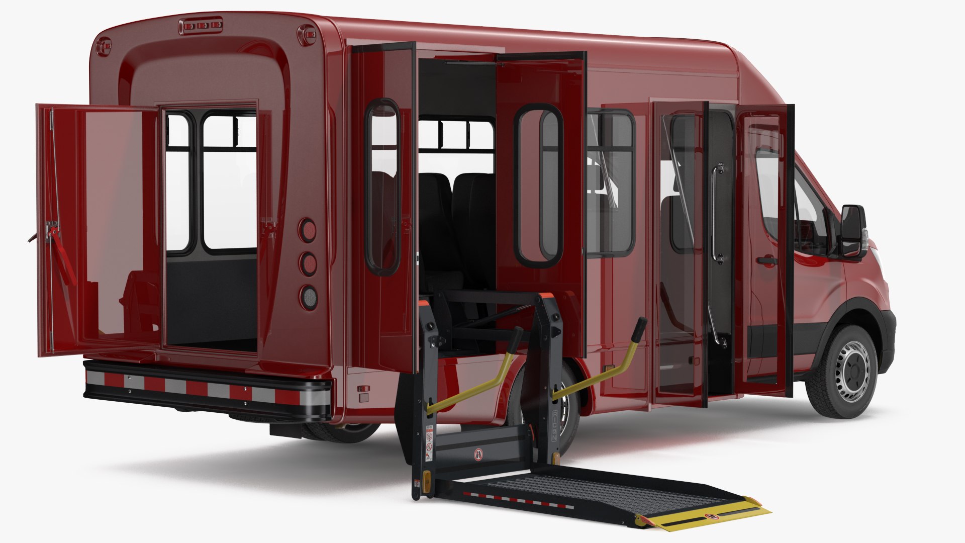 Passenger Shuttle Bus Rigged for Cinema 4D 3D - TurboSquid 2052117