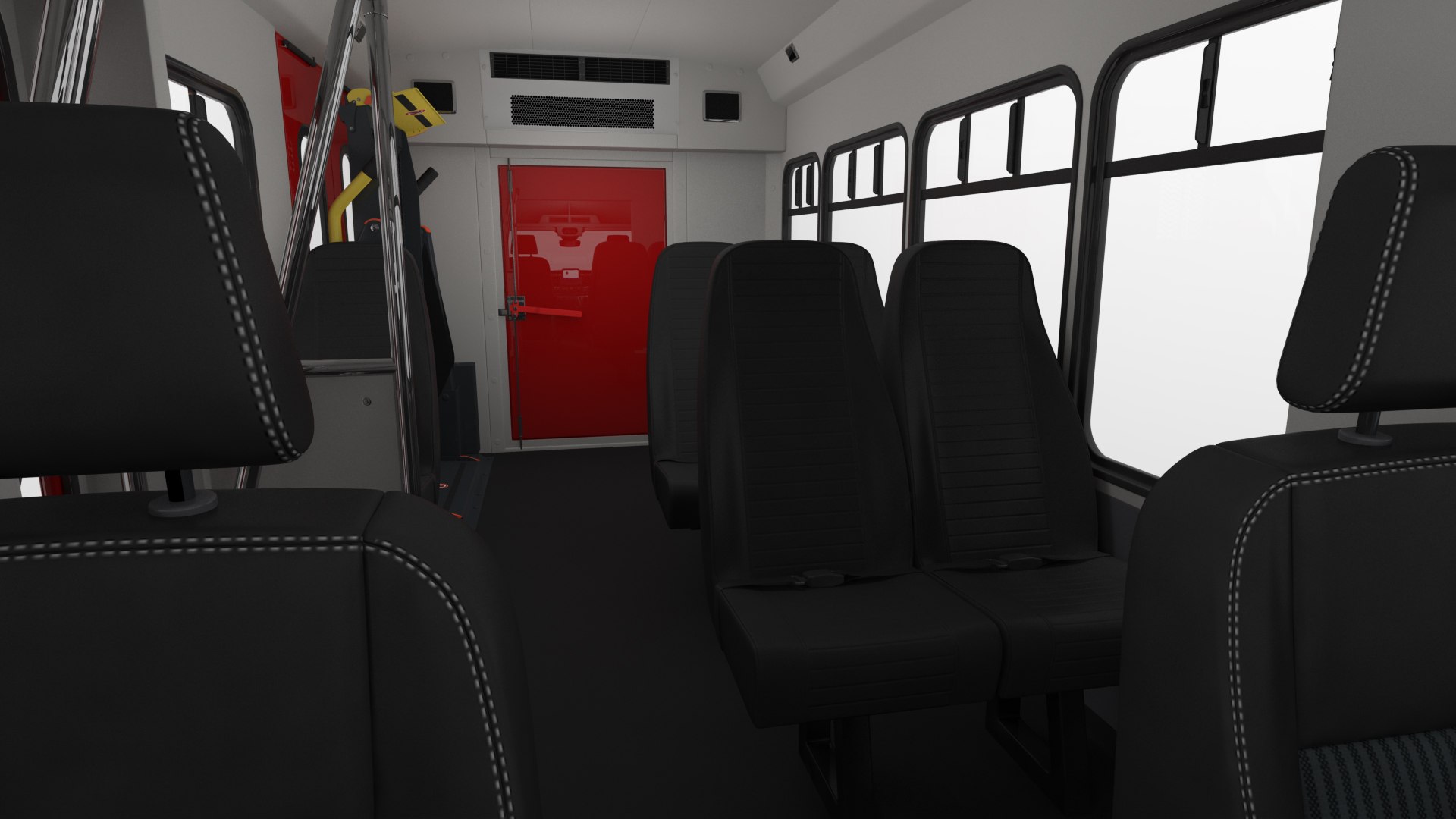 Passenger Shuttle Bus Rigged For Cinema 4D 3D - TurboSquid 2052117