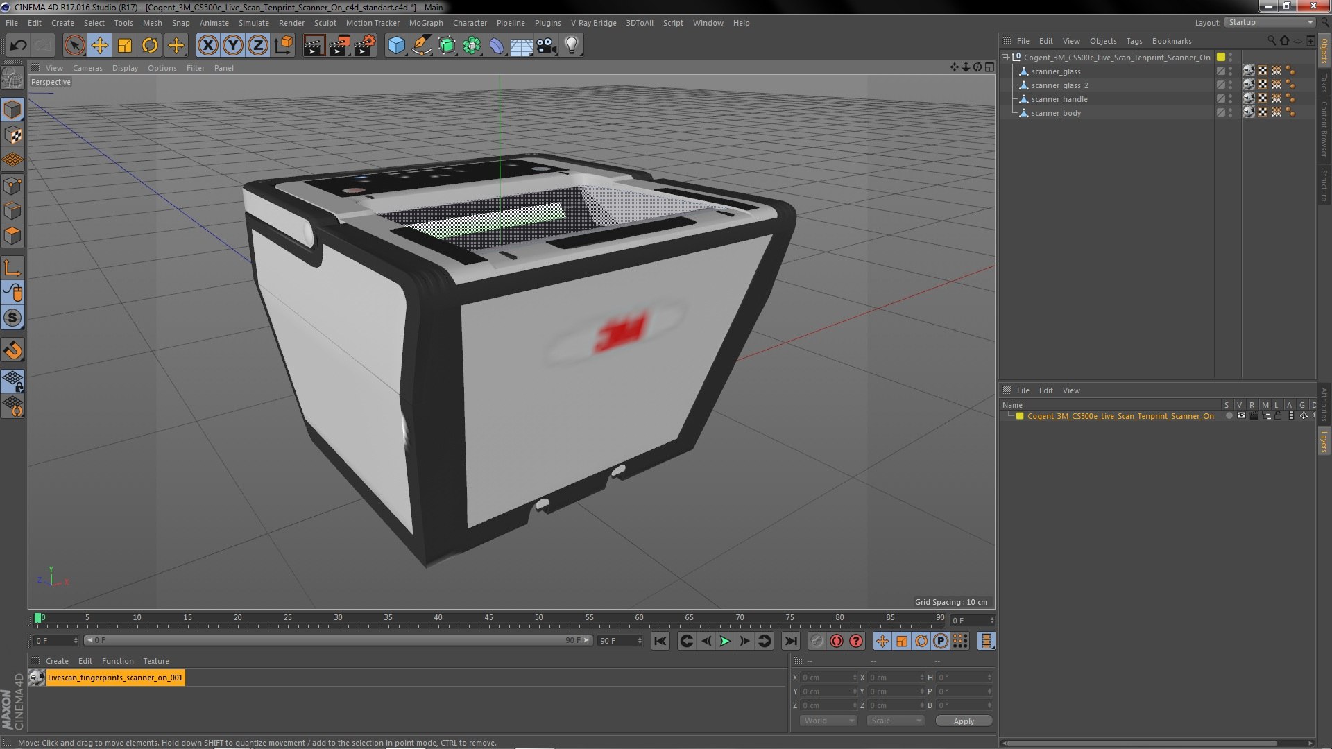 Cogent 3M CS500e Live Scan Tenprint Scanner On Model - TurboSquid 1841739