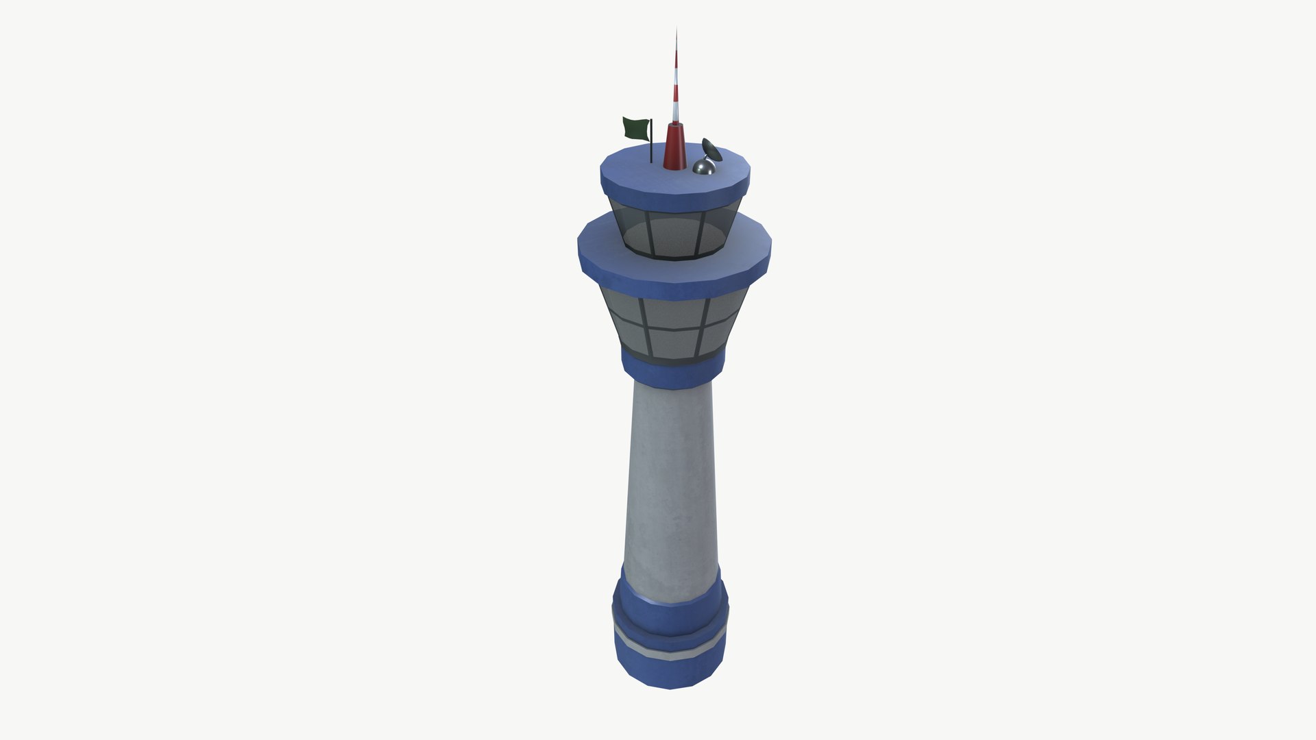 3D Airport Tower Model - TurboSquid 2340287