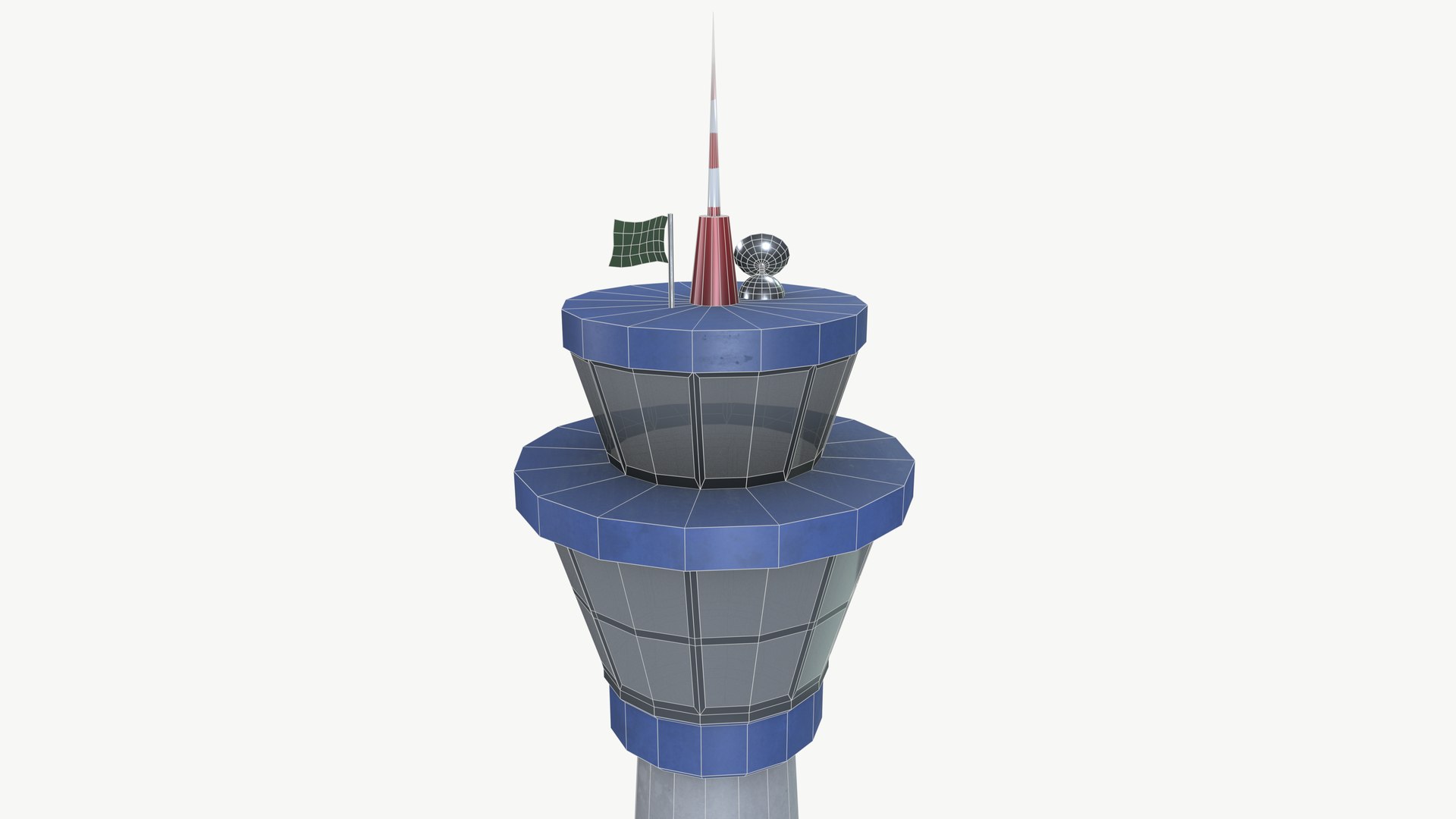 3D Airport Tower Model - TurboSquid 2340287