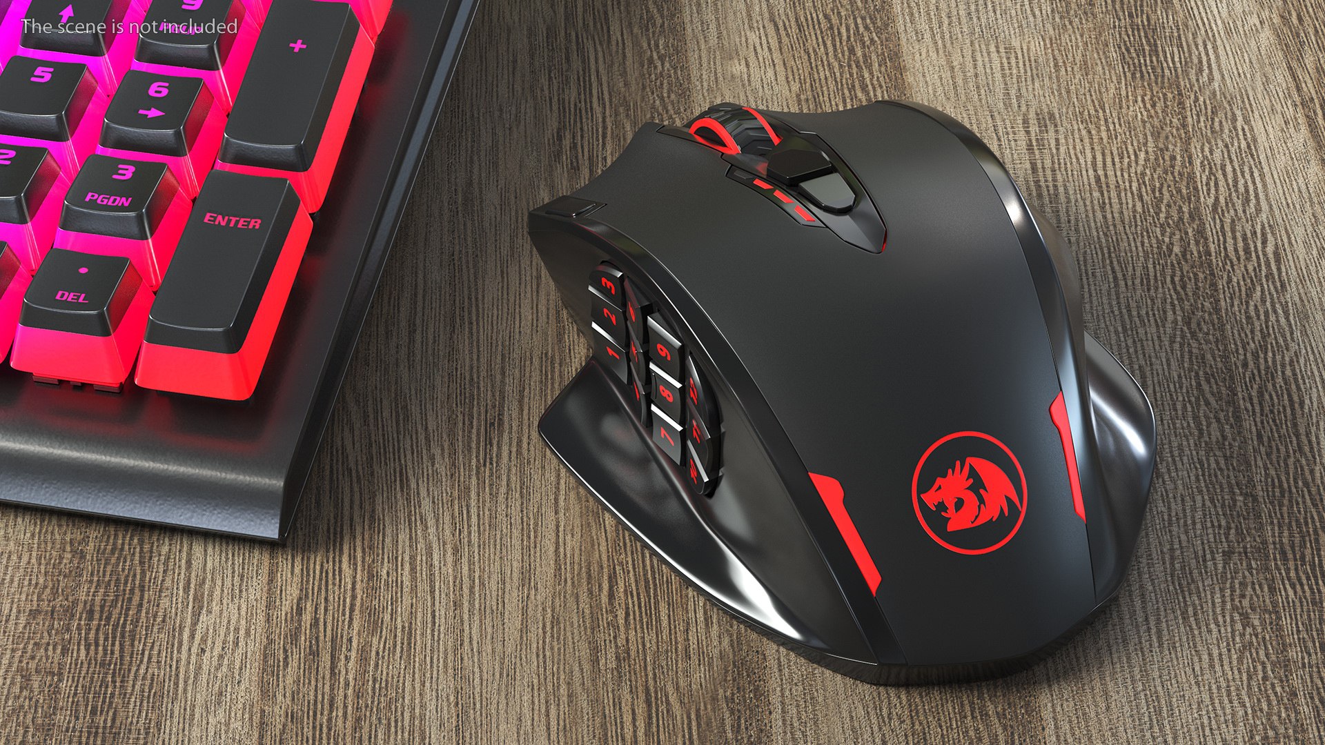 Reddragon IMPACT ELITE Wireless Gaming Mouse Red Model - TurboSquid 2099698