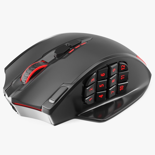 modelo 3d Reddragon IMPACT ELITE Ratón inalámbrico para juegos Rojo ...