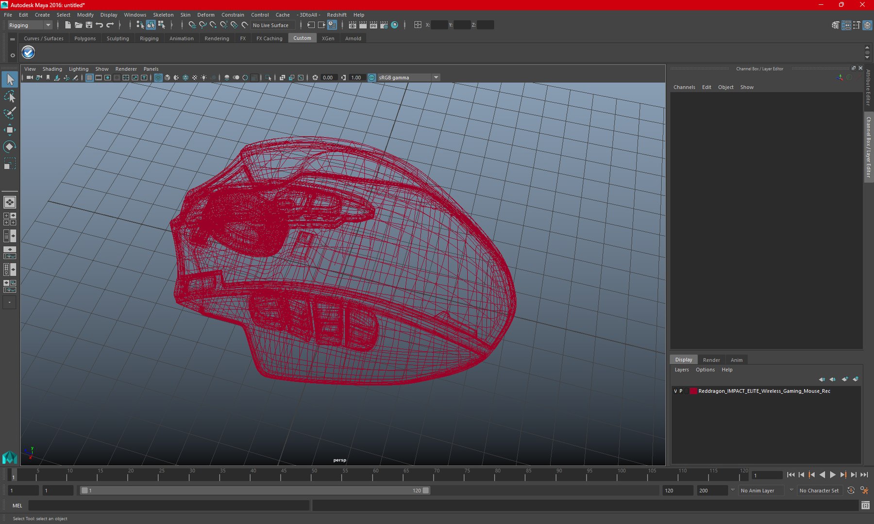 Reddragon IMPACT ELITE Wireless Gaming Mouse Red Model - TurboSquid 2099698