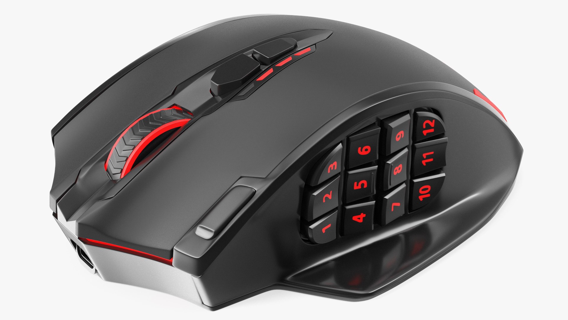 Reddragon IMPACT ELITE Wireless Gaming Mouse Red model - TurboSquid 2099698