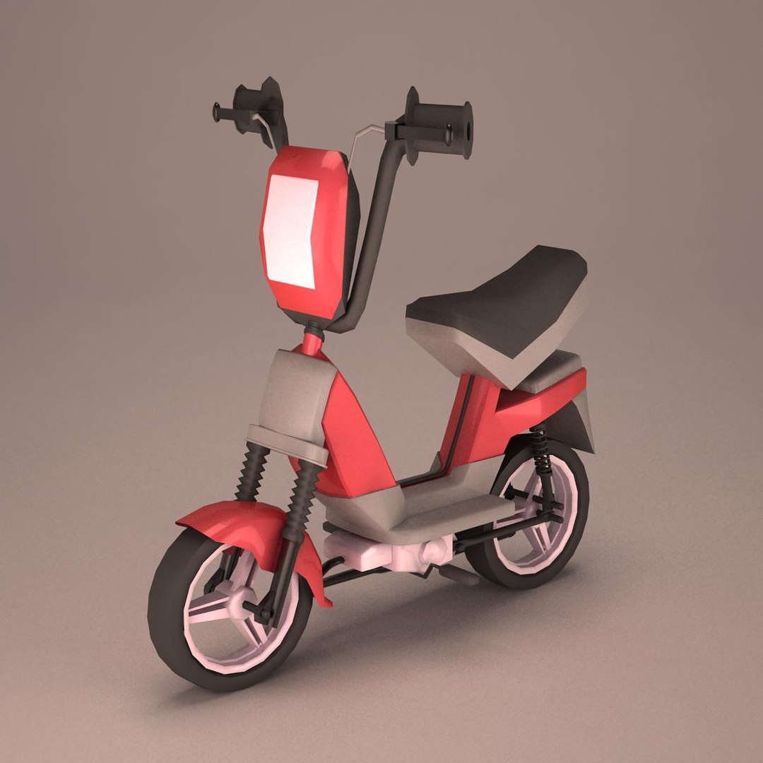 3d cartoon scooter motorcycle
