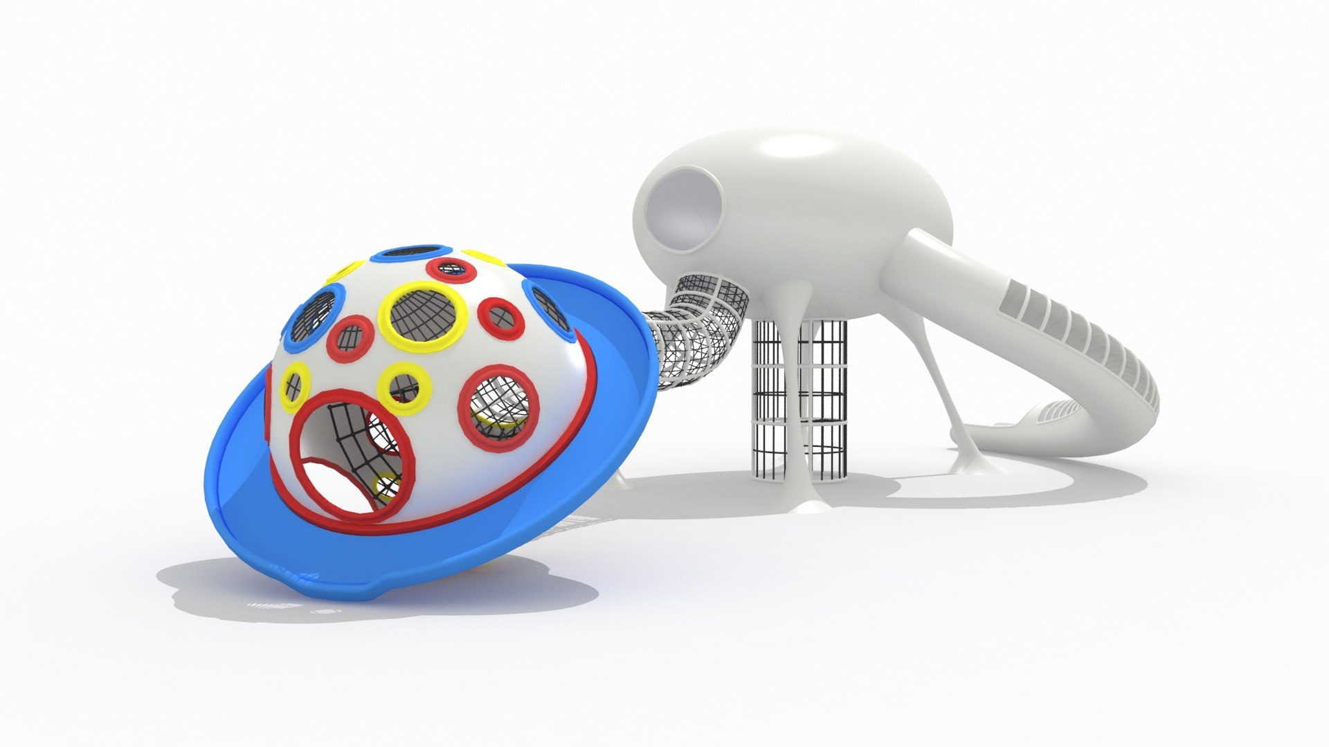 Alien Space Ship Kids Playground 3D Model - TurboSquid 2116143