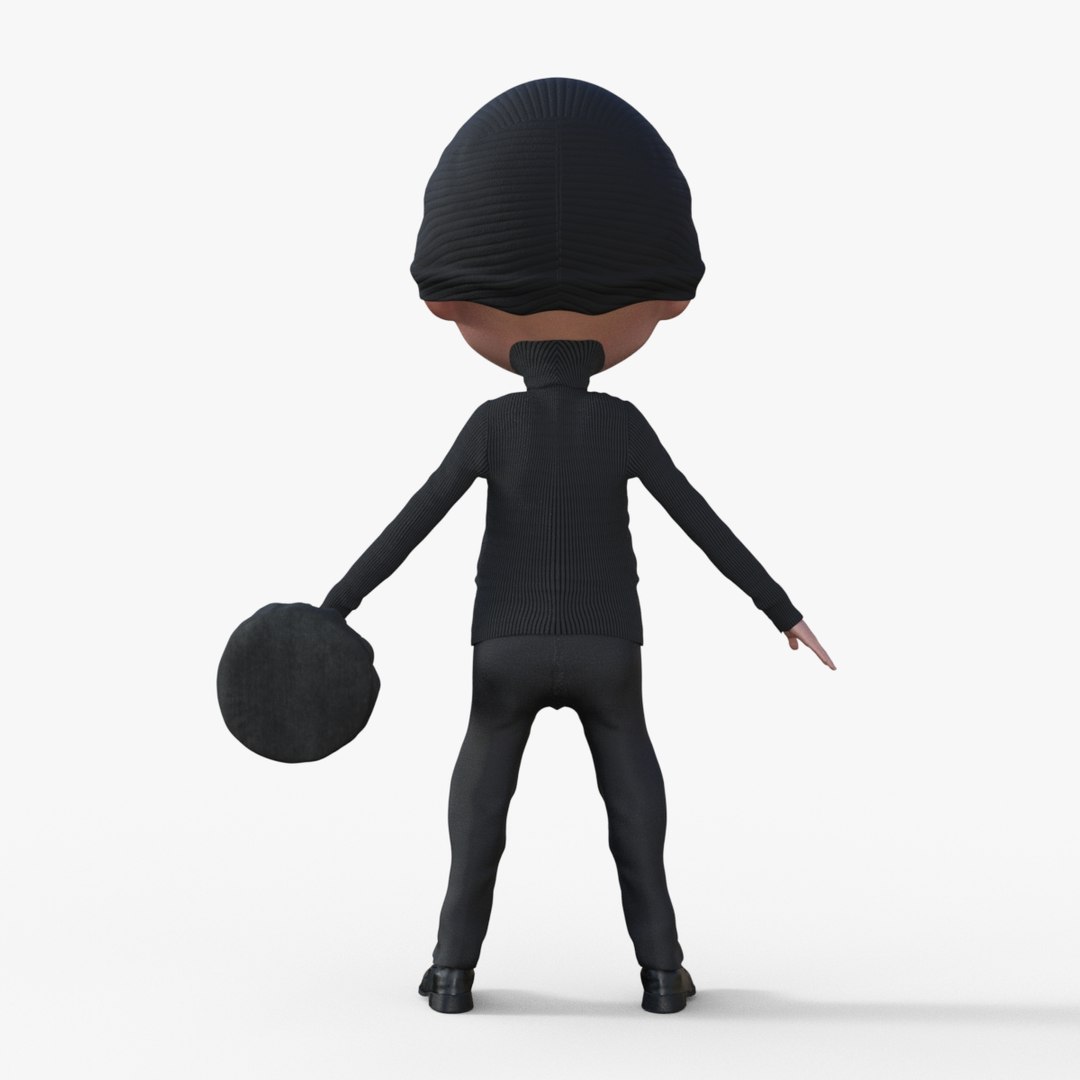 3D Cartoon Thief Boy - TurboSquid 2145670