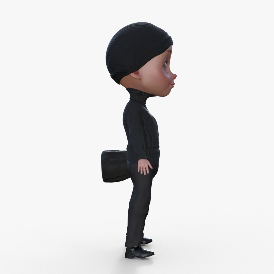 3D Cartoon Thief Boy - TurboSquid 2145670