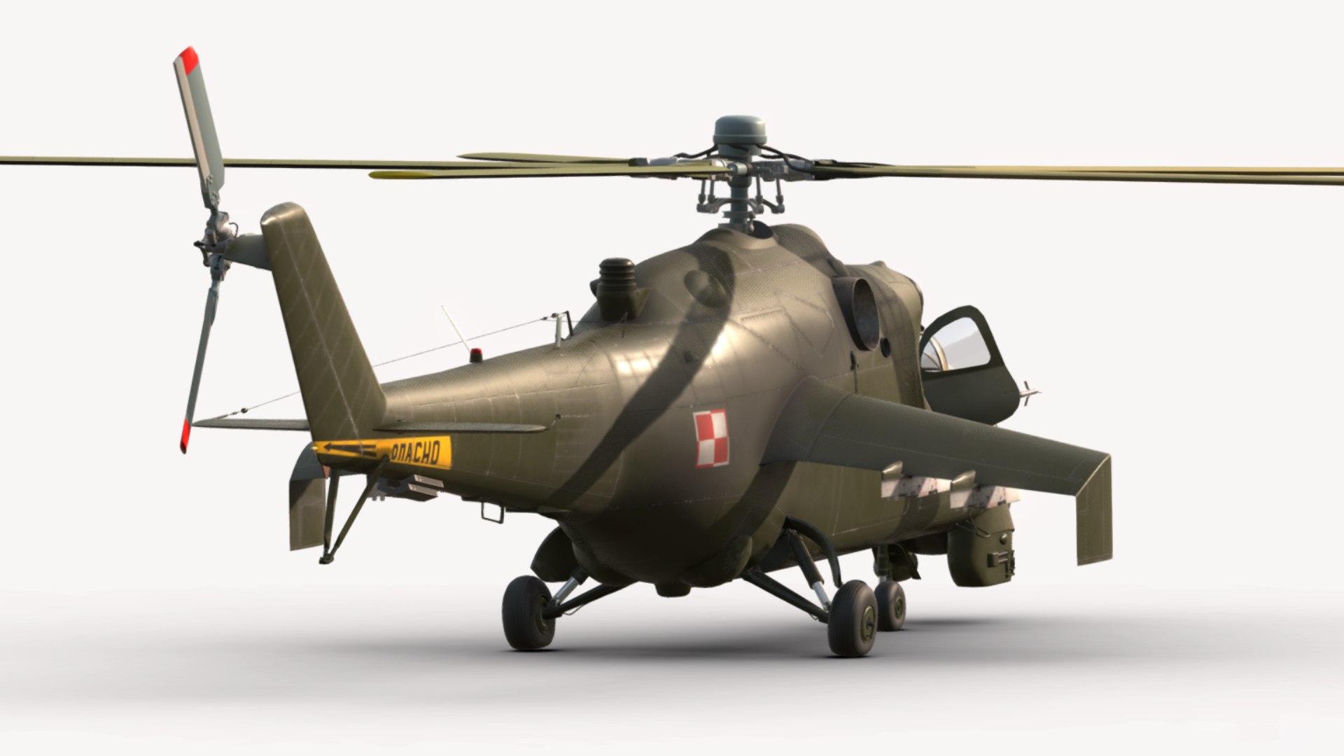 Mil MI-24D Hind Polish Air Force 3D Model - TurboSquid 2101043