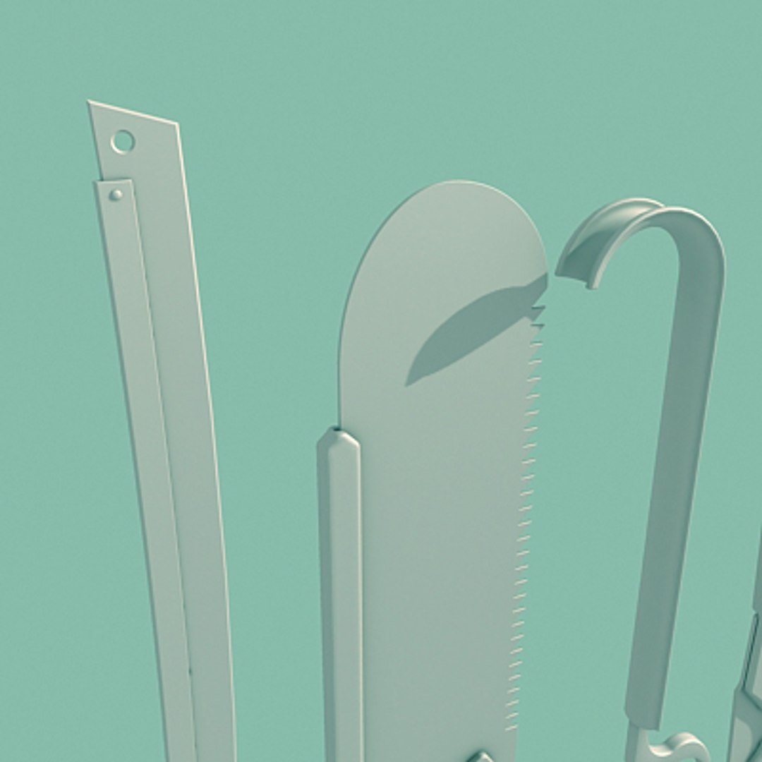 Tools Autopsy Scalpels 3d Model