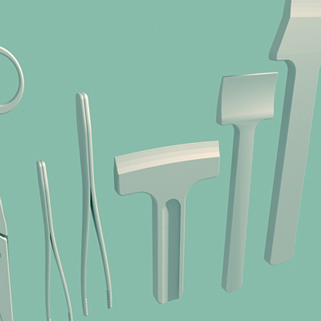 Tools Autopsy Scalpels 3d Model