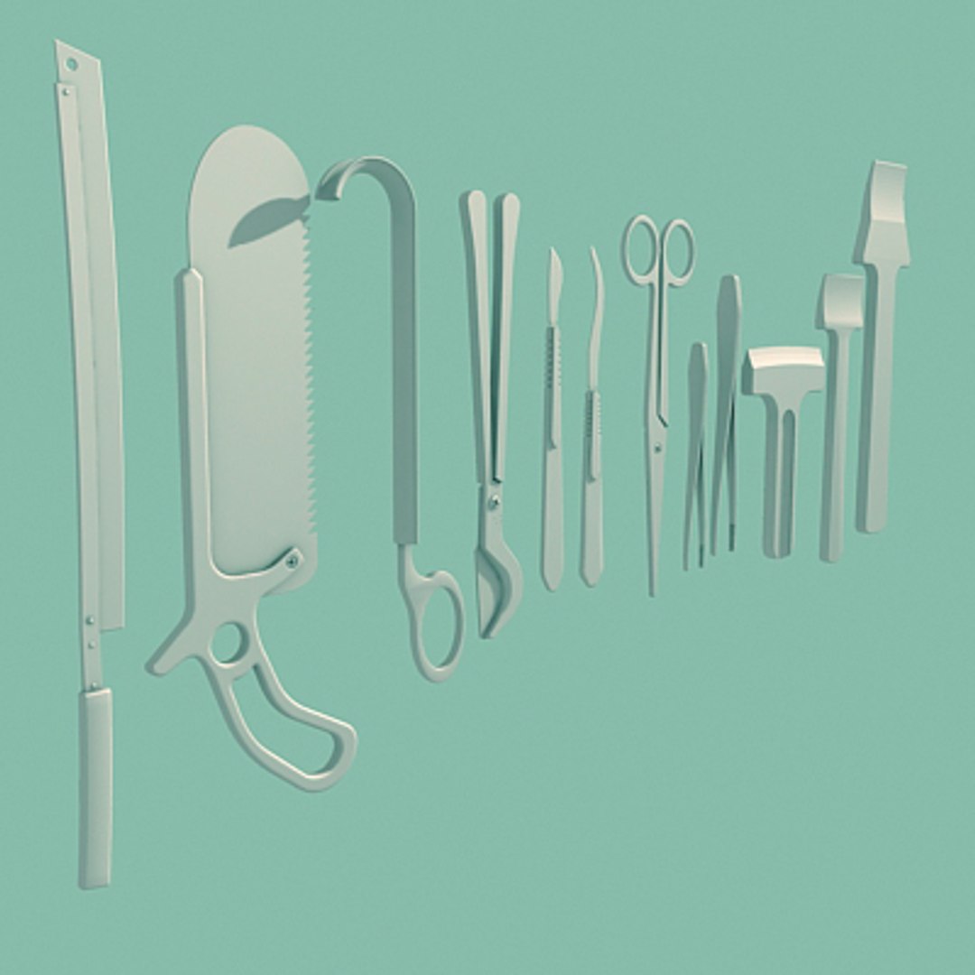 Tools Autopsy Scalpels 3d Model