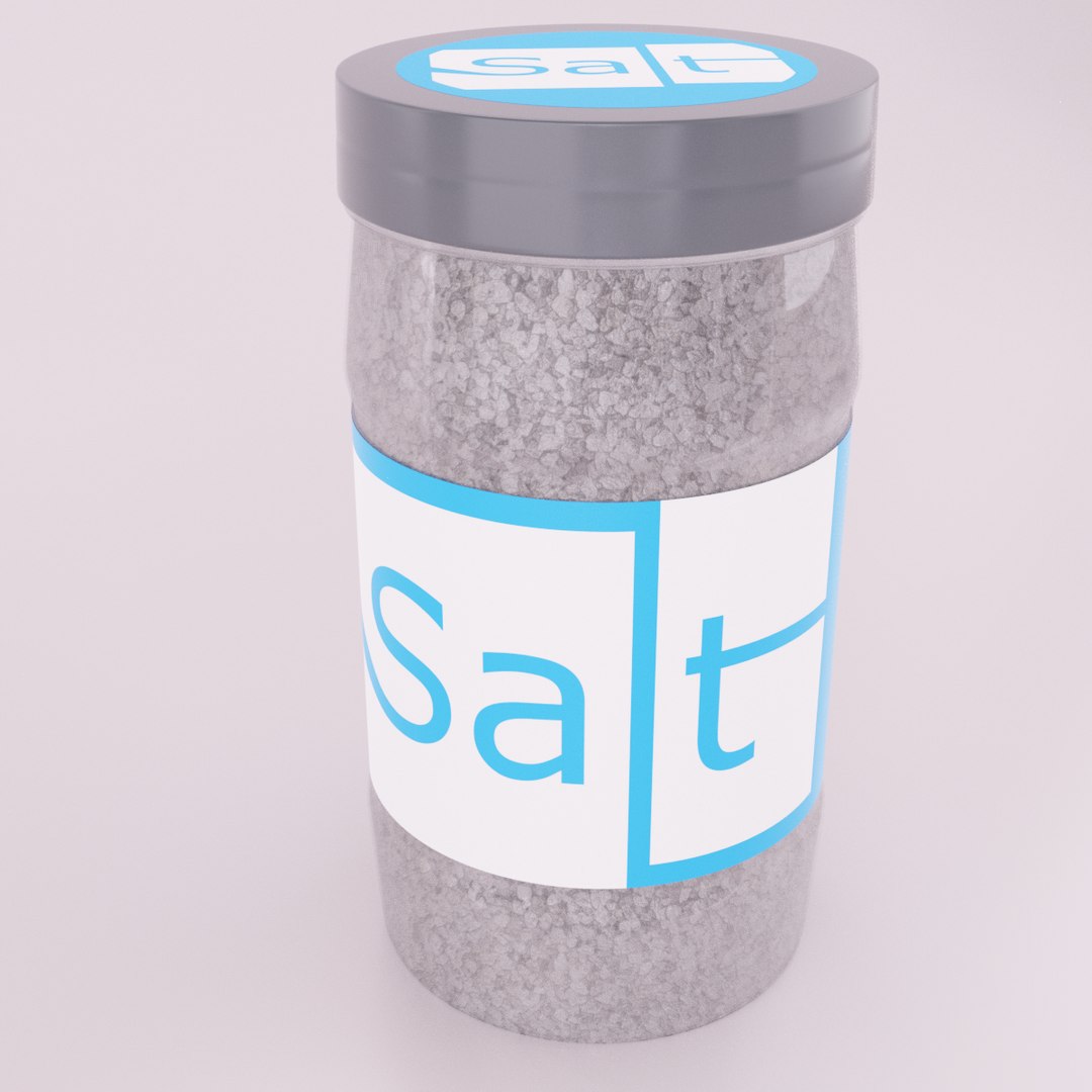 3D Jar Of Salt Model - TurboSquid 2285470