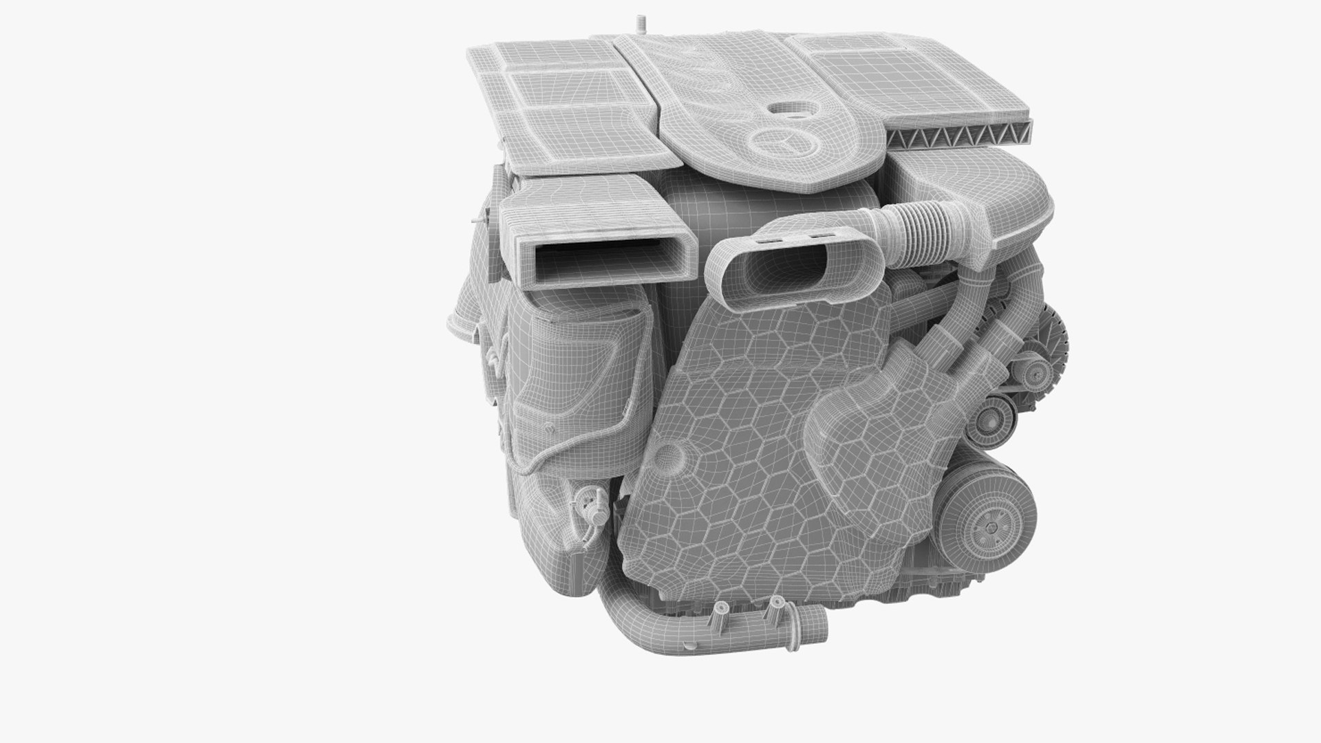 3D mercedes diesel engine om654 model - TurboSquid 1204408