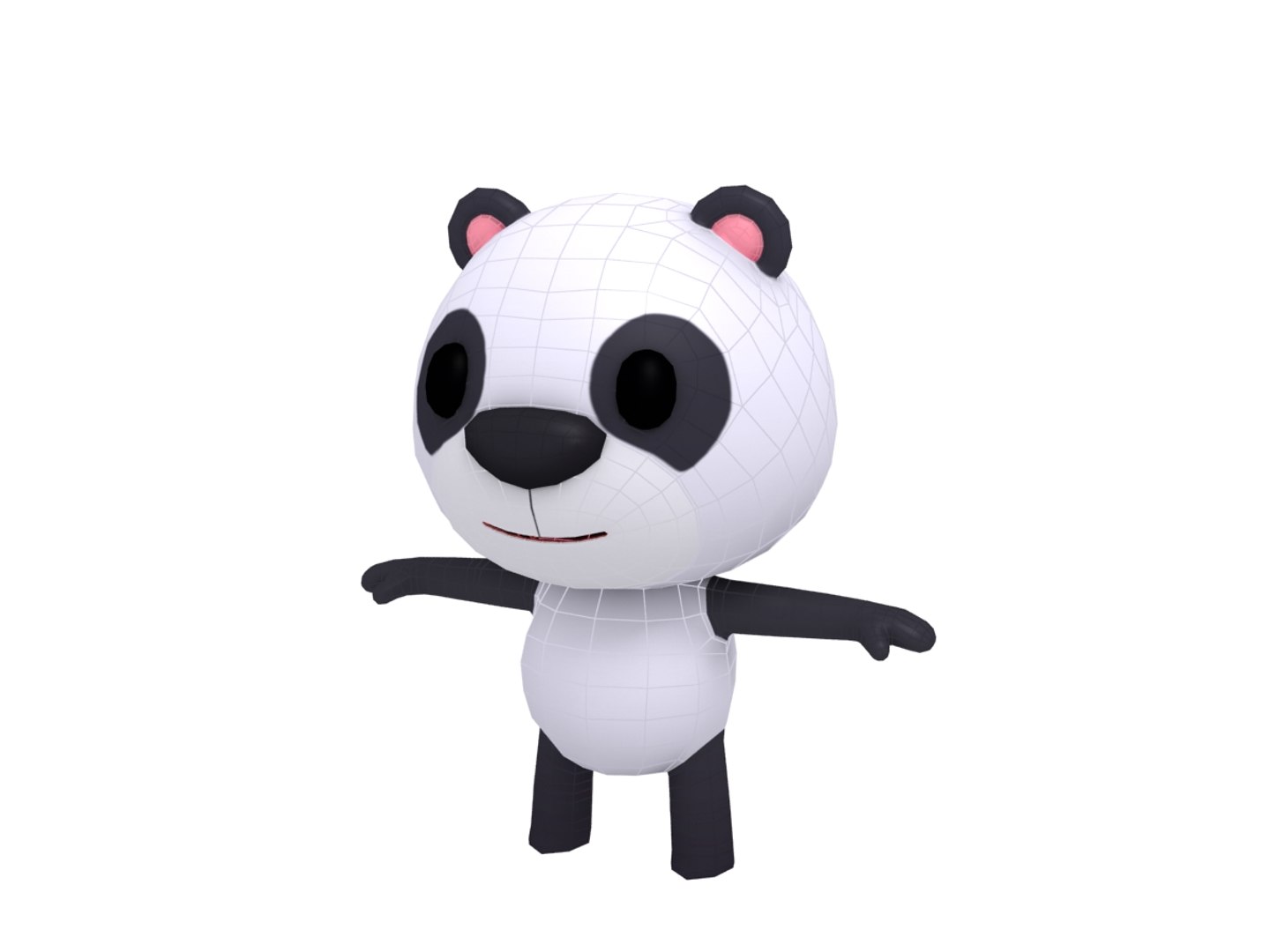 3D Cartoon Panda Model - TurboSquid 1383460