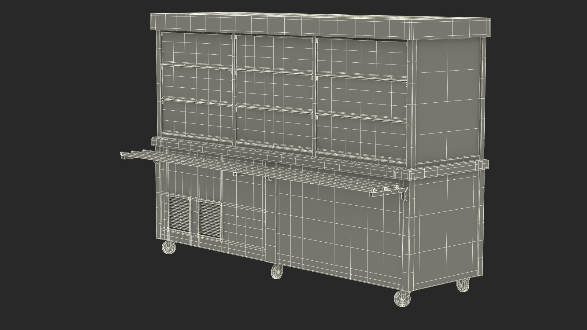 3D Refrigerated Display Case Self Service Line Model - TurboSquid 2061227