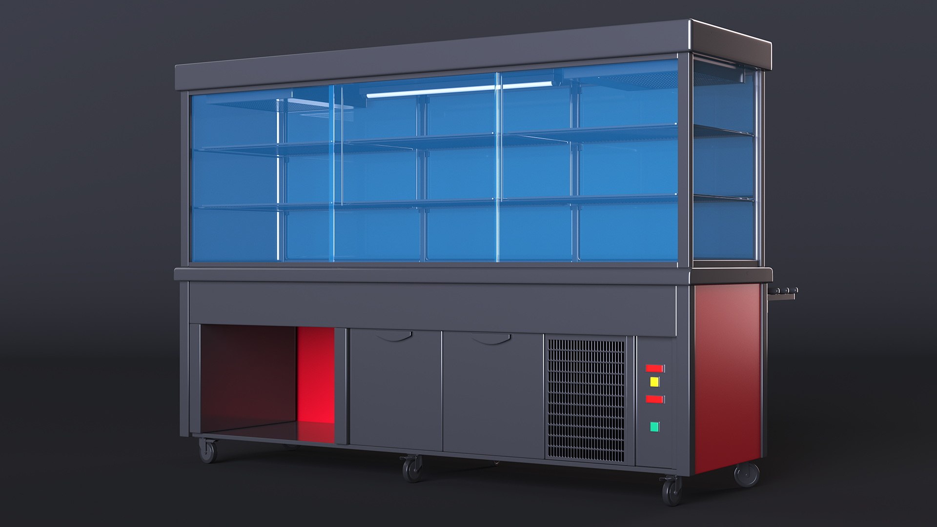 3D Refrigerated Display Case Self Service Line Model - TurboSquid 2061227