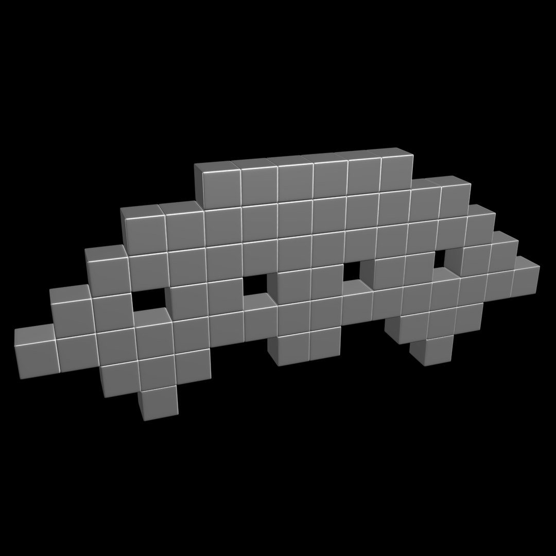 3d Model Alien Space Invaders