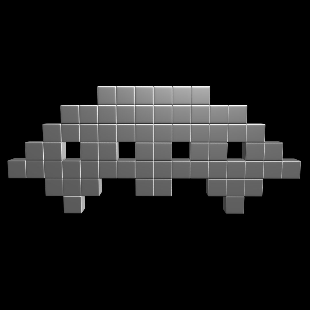 3d Model Alien Space Invaders