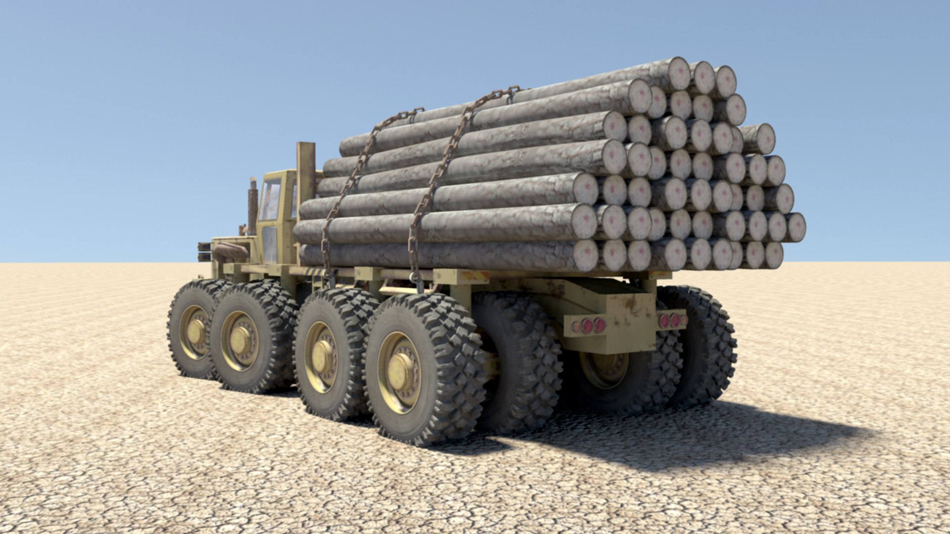 Heavy Logging Vehicle 3d Model