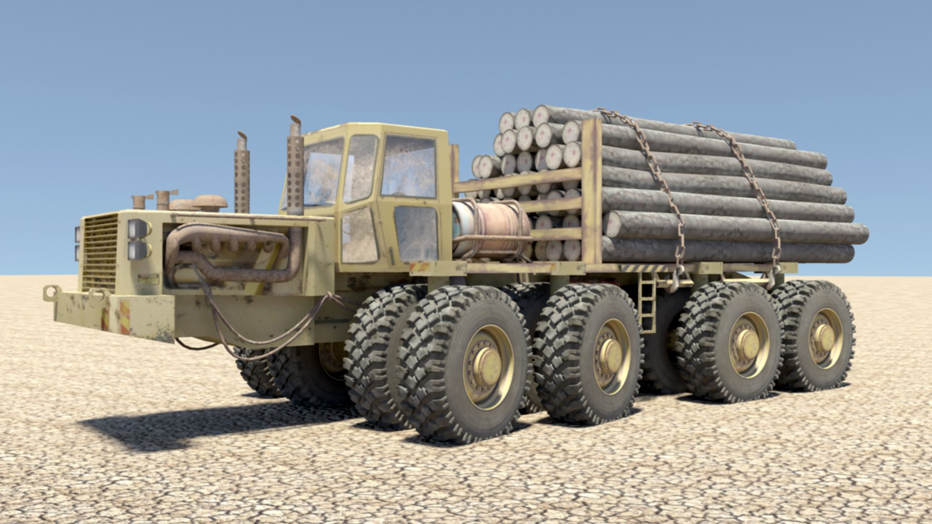 Heavy Logging Vehicle 3d Model