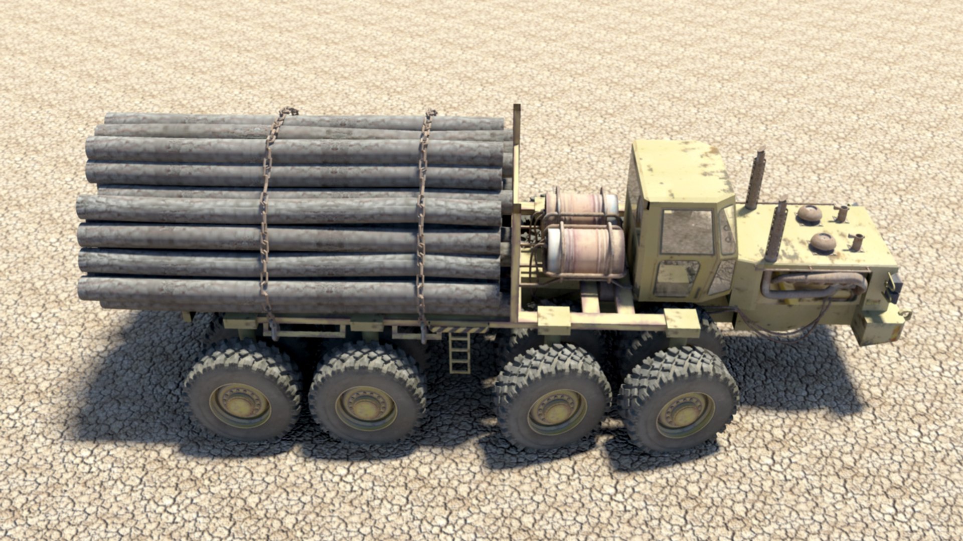 Heavy Logging Vehicle 3d Model