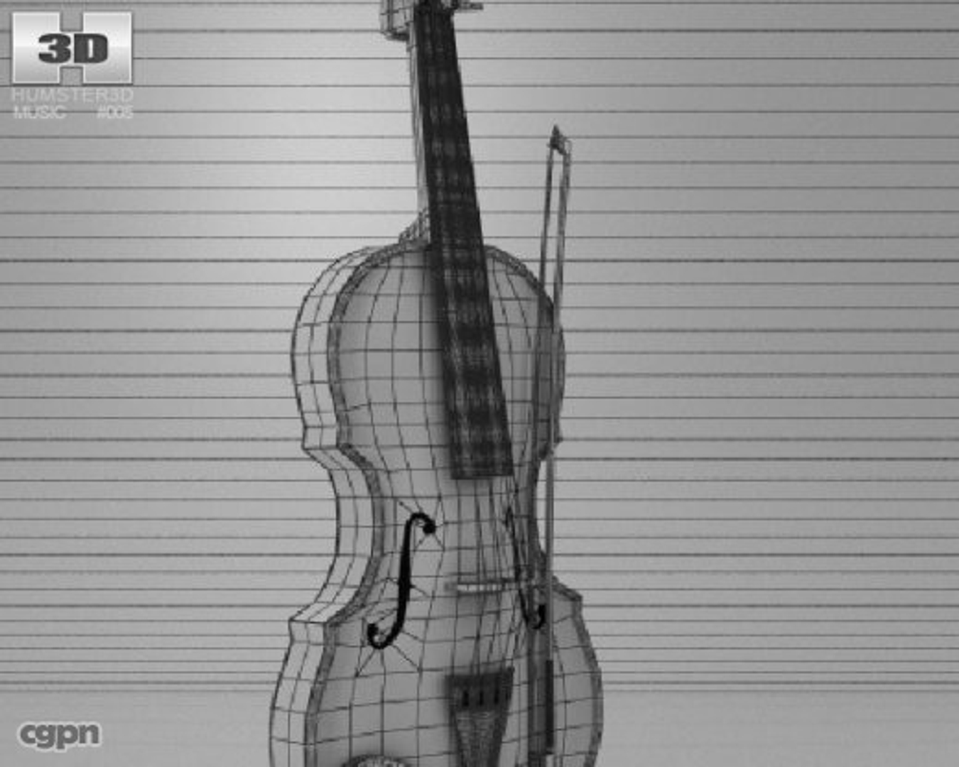 violin 3d model