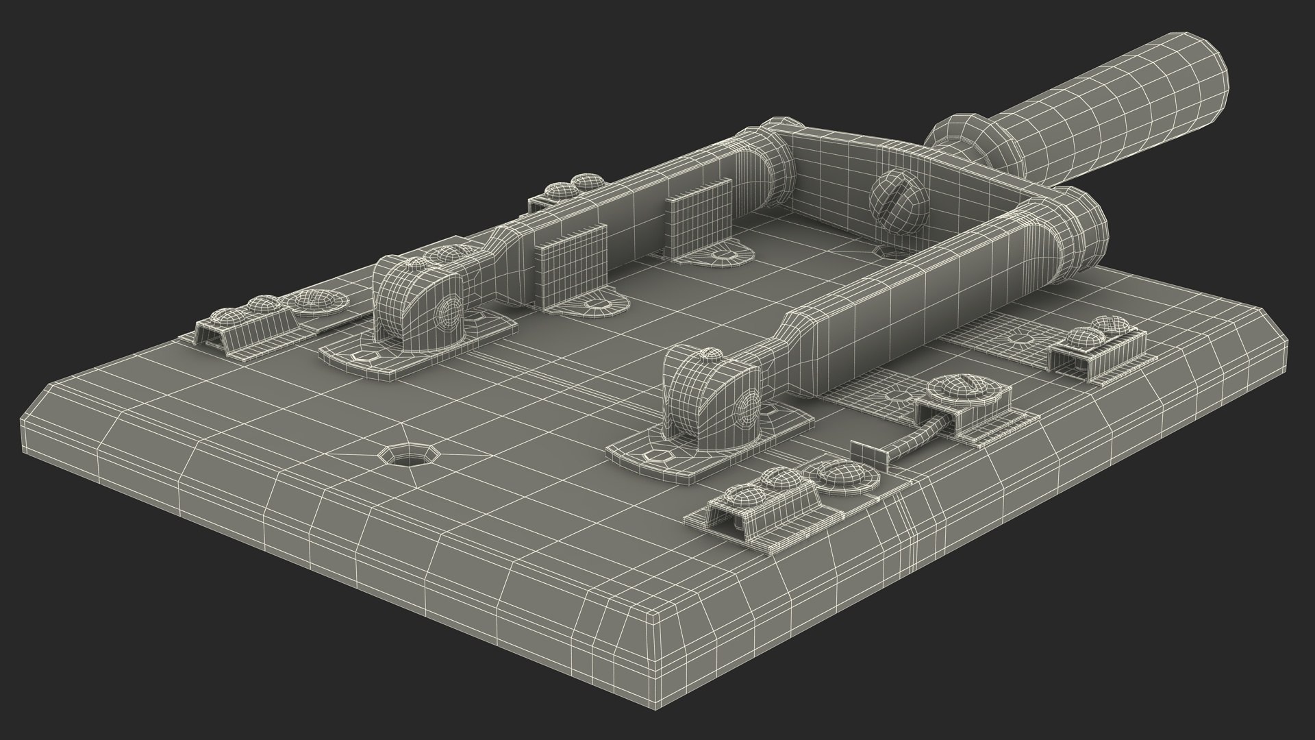 3D Brass and Slate Power Switch - TurboSquid 2047651