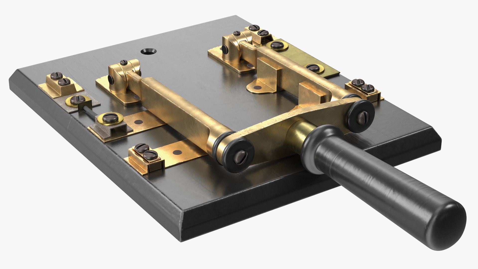 3D Brass and Slate Power Switch - TurboSquid 2047651