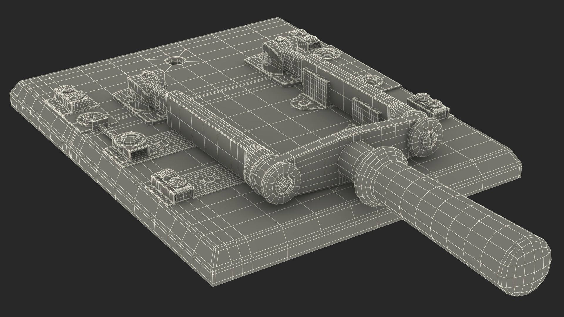 3D Brass and Slate Power Switch - TurboSquid 2047651