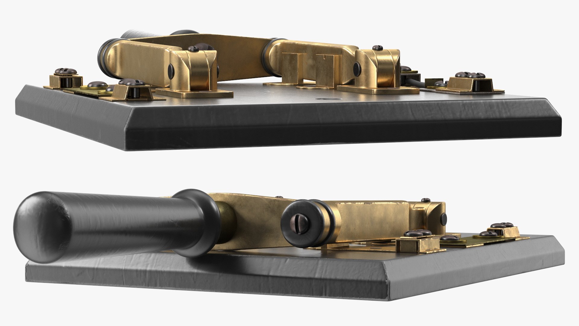 3D Brass and Slate Power Switch - TurboSquid 2047651