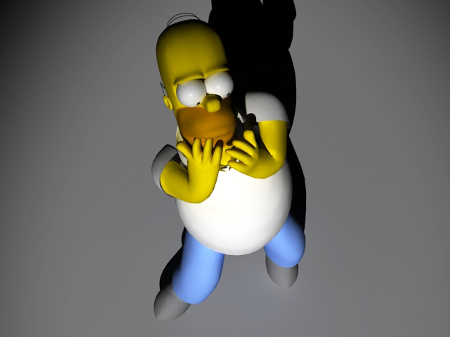 3d Homer Simpson Rigged Biped Model