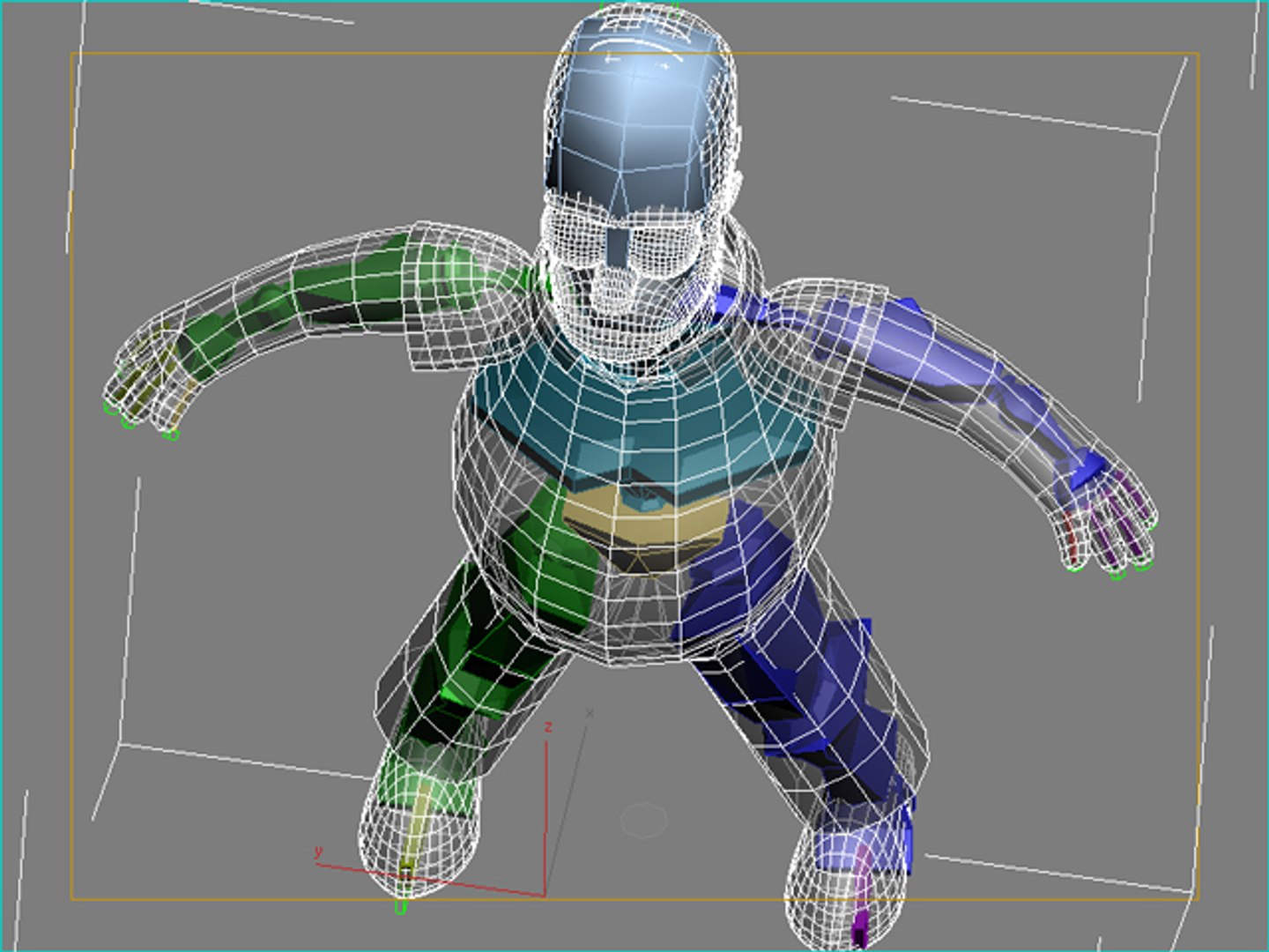 3d Homer Simpson Rigged Biped Model