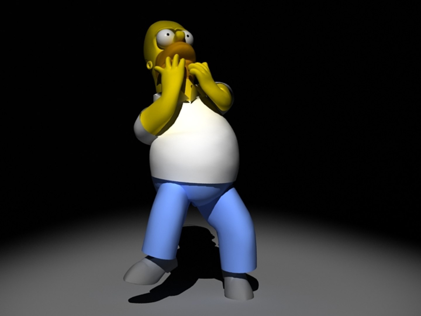 3d Homer Simpson Rigged Biped Model