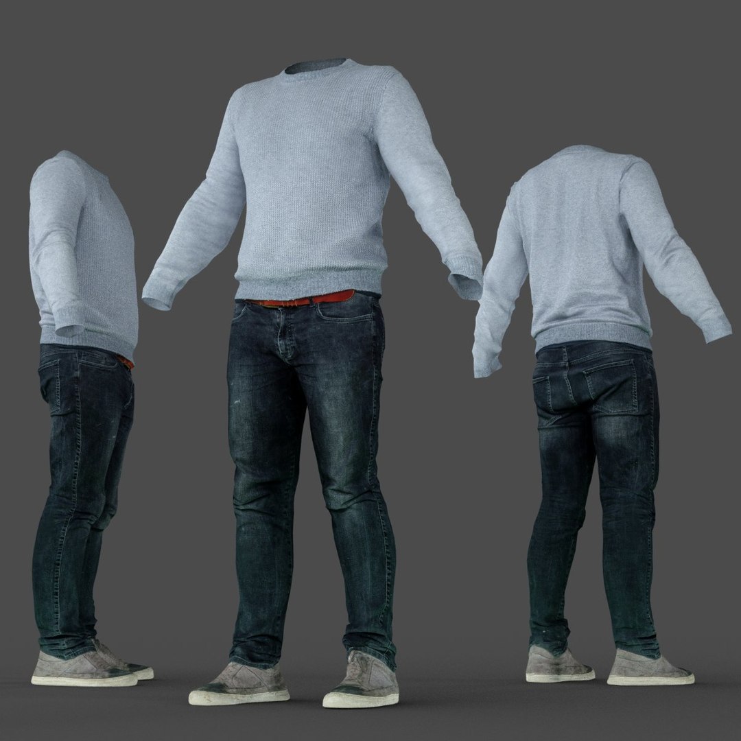 Male Clothing Outfit 3D Model - TurboSquid 1329883