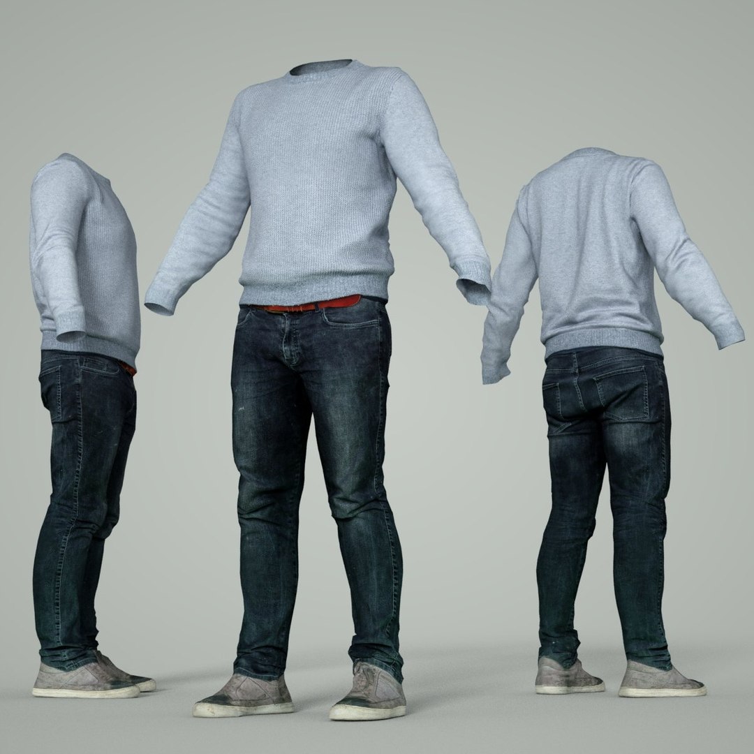 Male Clothing Outfit 3D Model - TurboSquid 1329883
