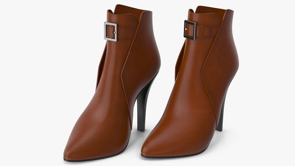 Leather Boots Women 3 3D model - TurboSquid 1756019