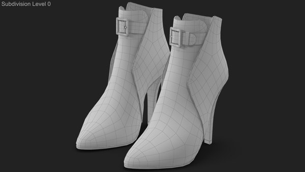 Leather Boots Women 3 3D model - TurboSquid 1756019