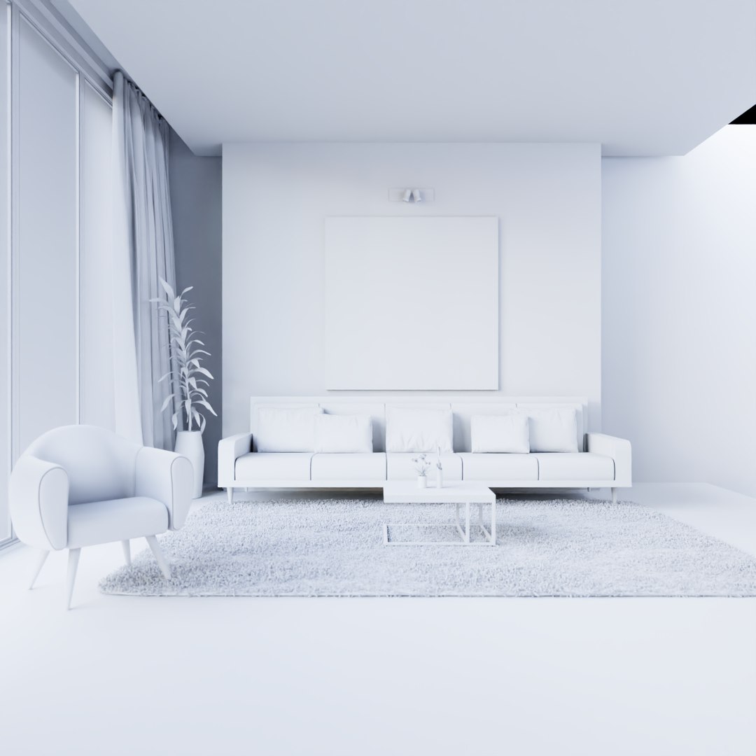 Photorealistic Living Room - Blender 3D model - TurboSquid 2112518